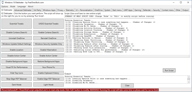 Windows 10 Debloater Tool | Debloat GUI (Updated May 29, 2023! V2.6.2 ...